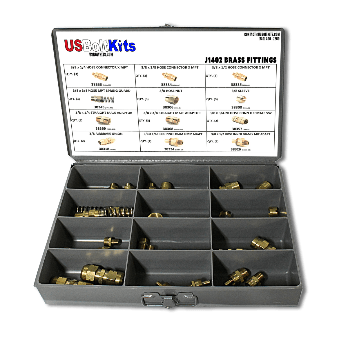 J1402 Air Brake Fitting Assortment – US Bolt Kits